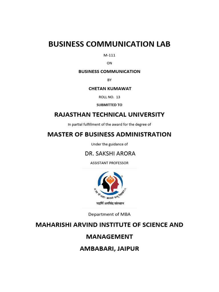 Business Communication Lab | PDF