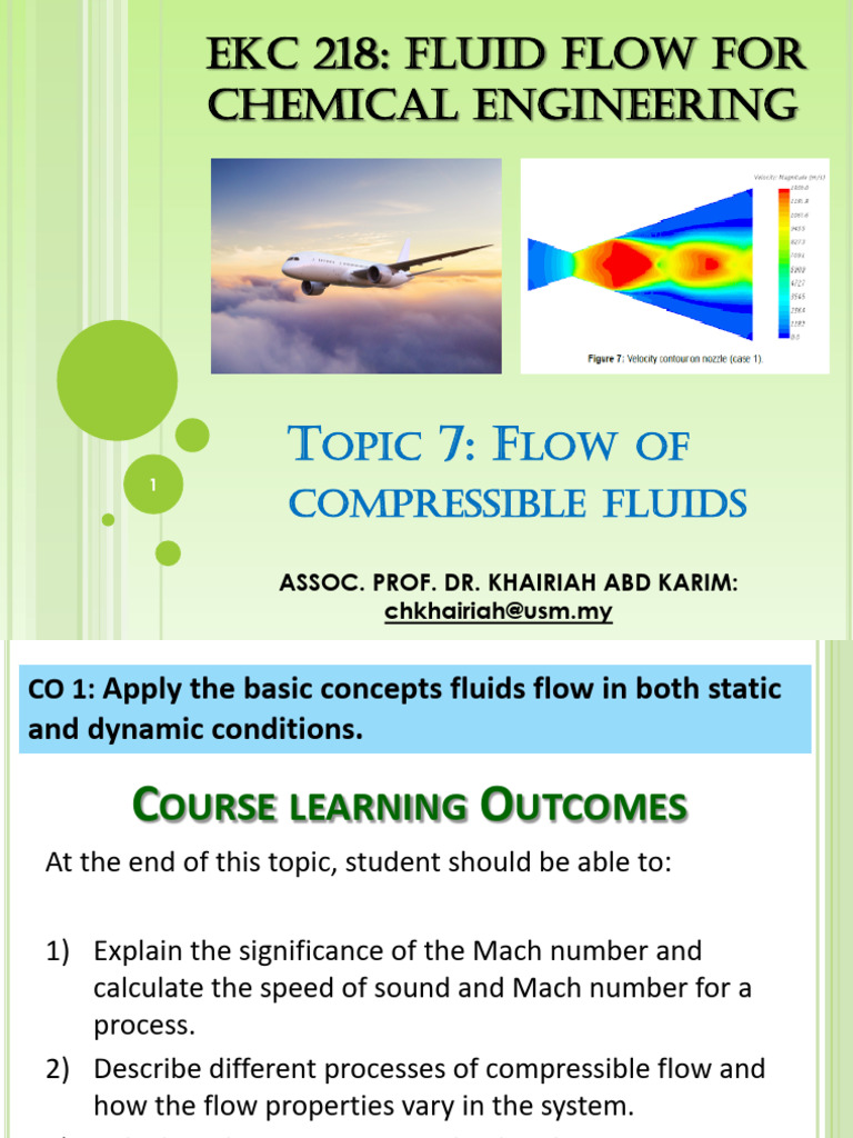 Topic 7 - Flow of Compressible Fluids | Download Free PDF | Fluid Dynamics | Compressible Flow