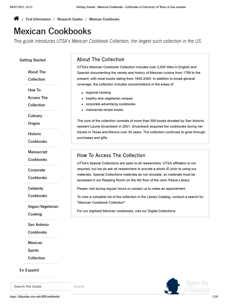 UTSA's Mexican Cookbook Collection Guide | PDF | Cookbooks | Recipe