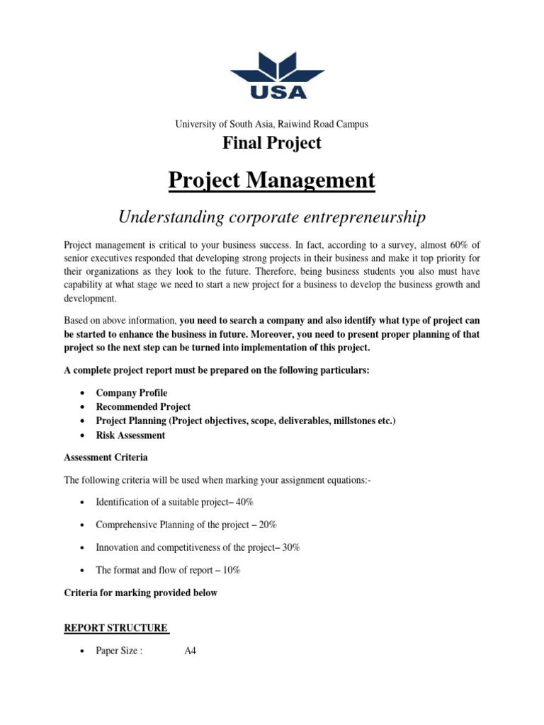 Final Project Project Management | PDF | Career & Growth | Business