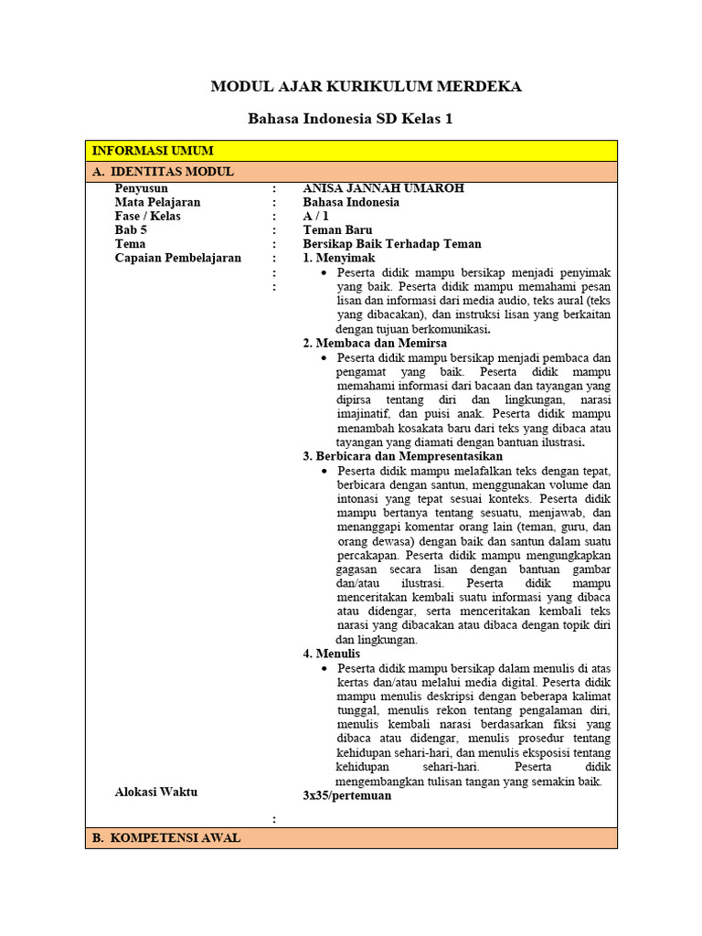 Contoh Kumer RPP Nesa | PDF