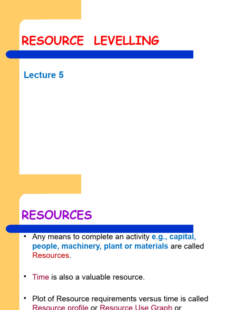 5 Resource Levelling | PDF | Applied Mathematics | Economies