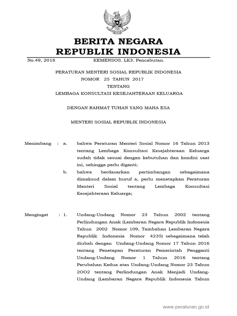 Pencabutan Peraturan LK3 2017 | PDF