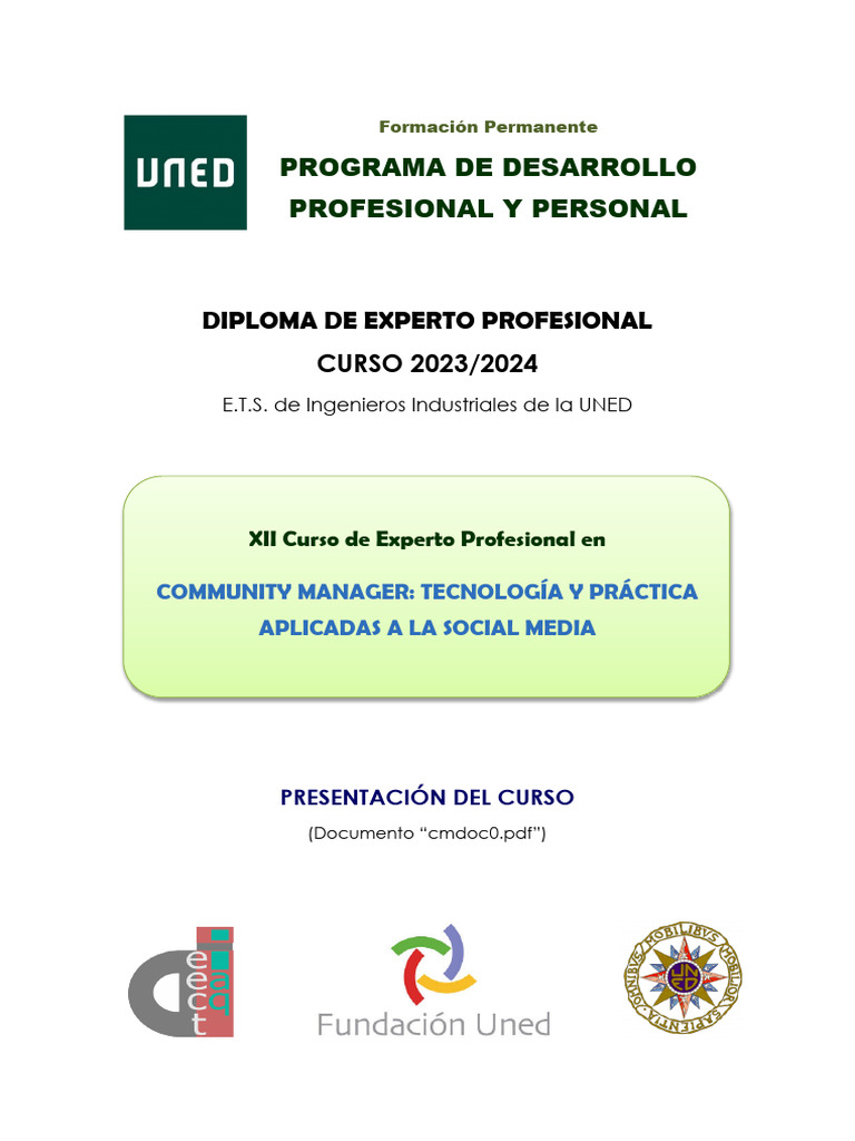 CM Documento de Presentacion CURSO 2023 24 | PDF | Posicionamiento en ...