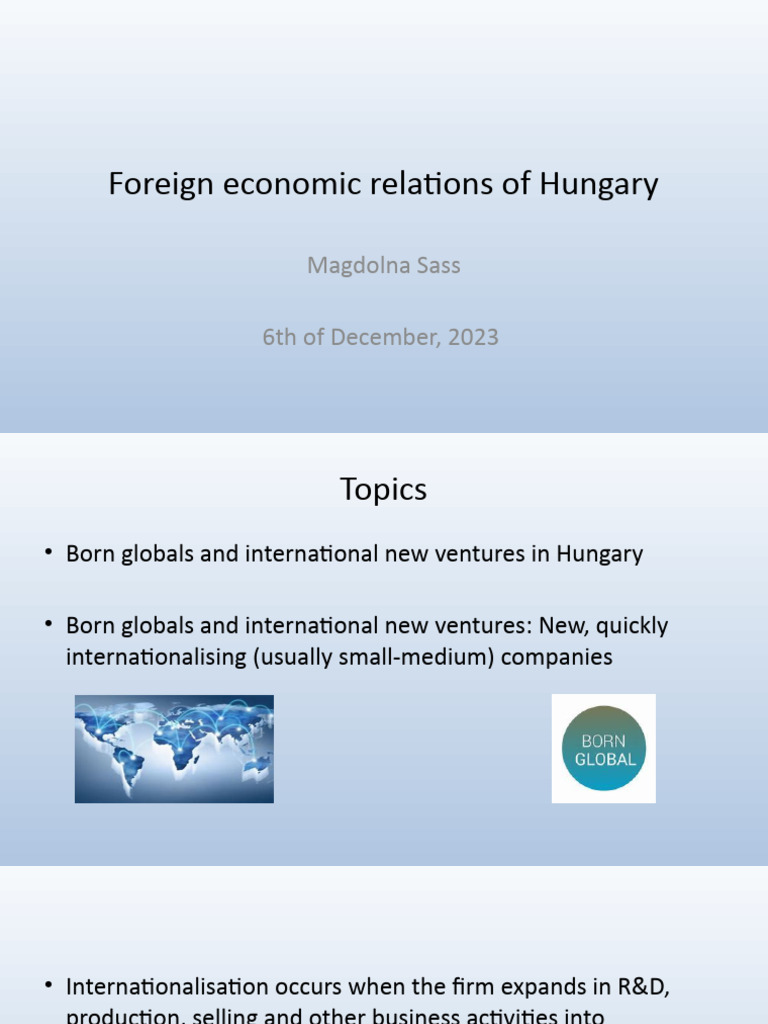 Hungarian Born Globals and SMEs | PDF | Internationalization | Foreign ...