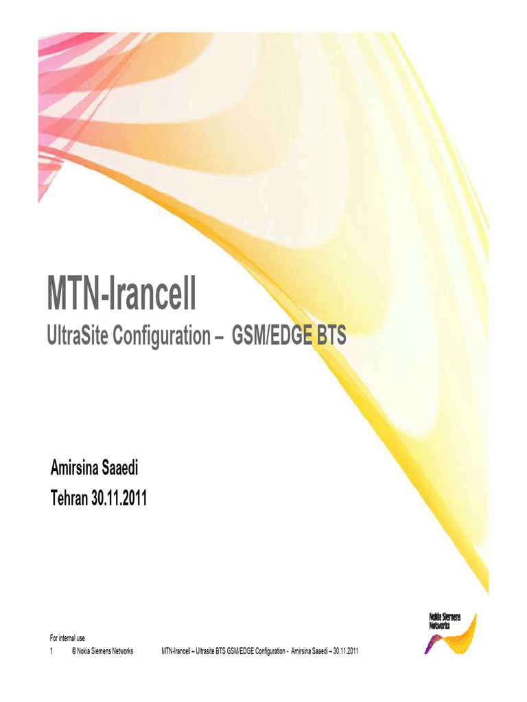 NSN Irancell_Ultrasite_Presentation | PDF | Gsm | Antenna (Radio)