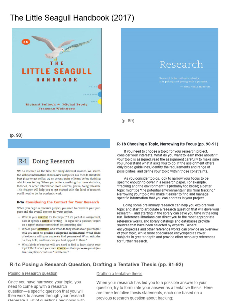 Research Guidance in The Little Seagull | PDF | Primary Sources ...