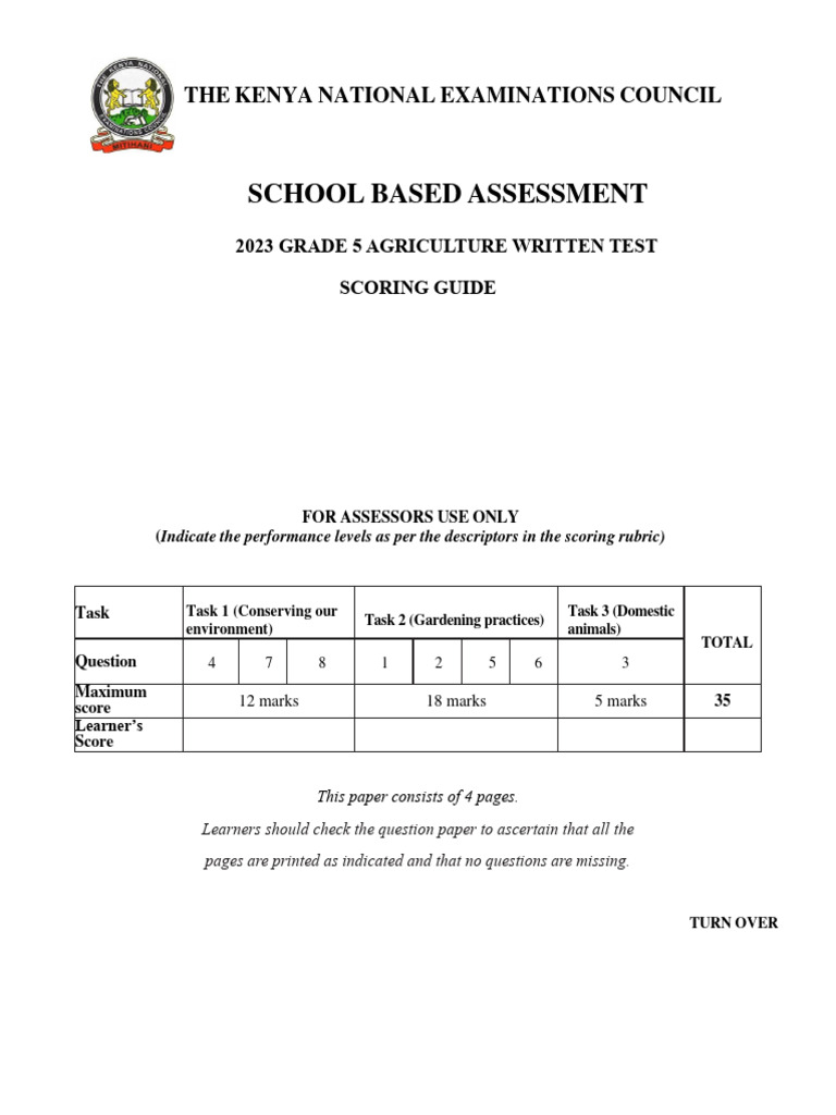 Grade 5 Agriculture Test Guide | PDF | Mulch | Soil