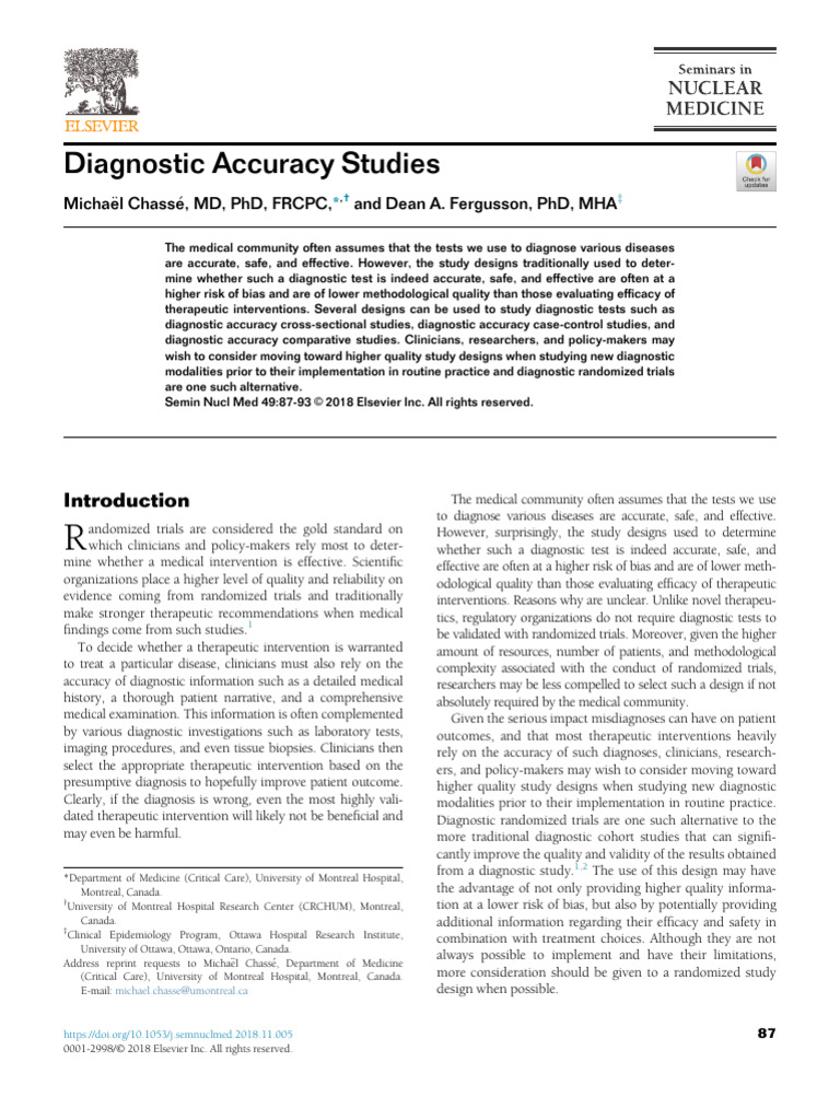 11.1 Diagnostic Tests 1-S2.0-S0001299818300941-Main | PDF | Medical ...