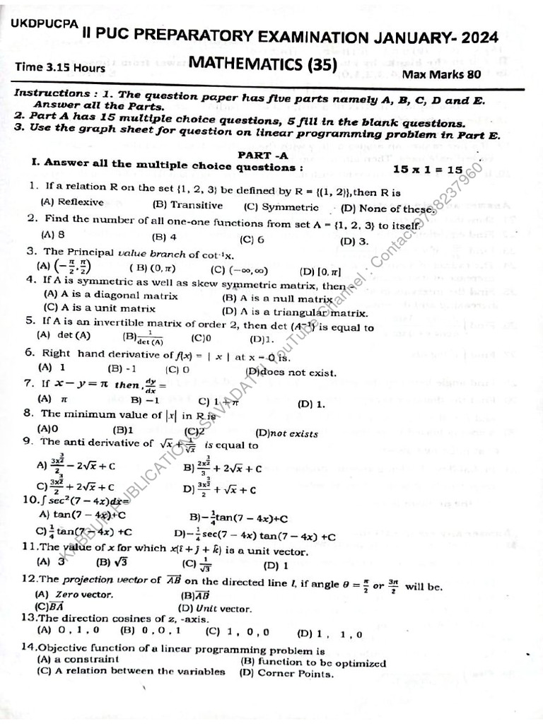 Maths UK Pre QP | PDF
