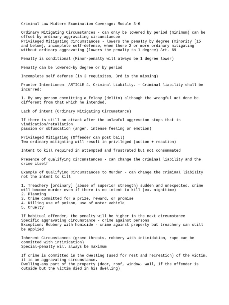 Crim Law (Module 3-6) | PDF | Fine (Penalty) | Crimes