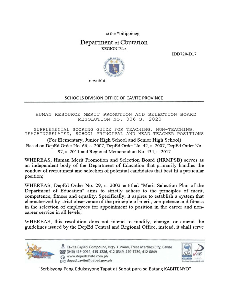 Ranking Guidelines New DM 322 Attachment Compressed 1 | PDF
