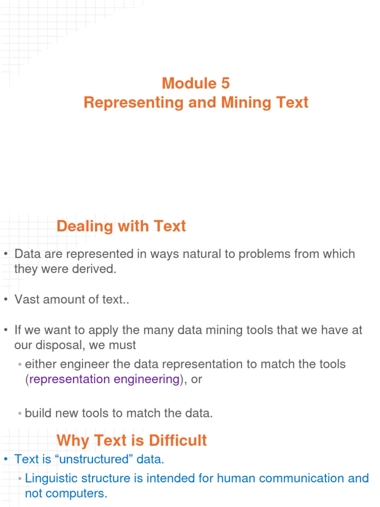 Module5-Representing and Mining Text | PDF | Human Communication | Cognitive Science