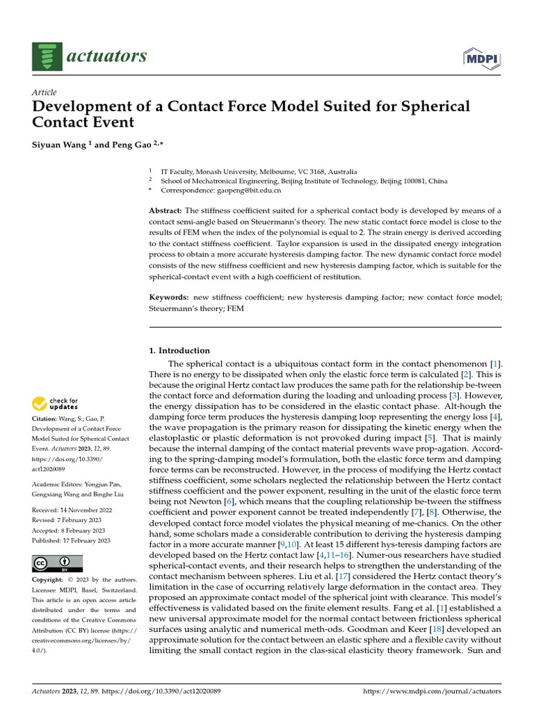 Actuators 12 00089 | PDF | Finite Element Method | Deformation (Engineering)