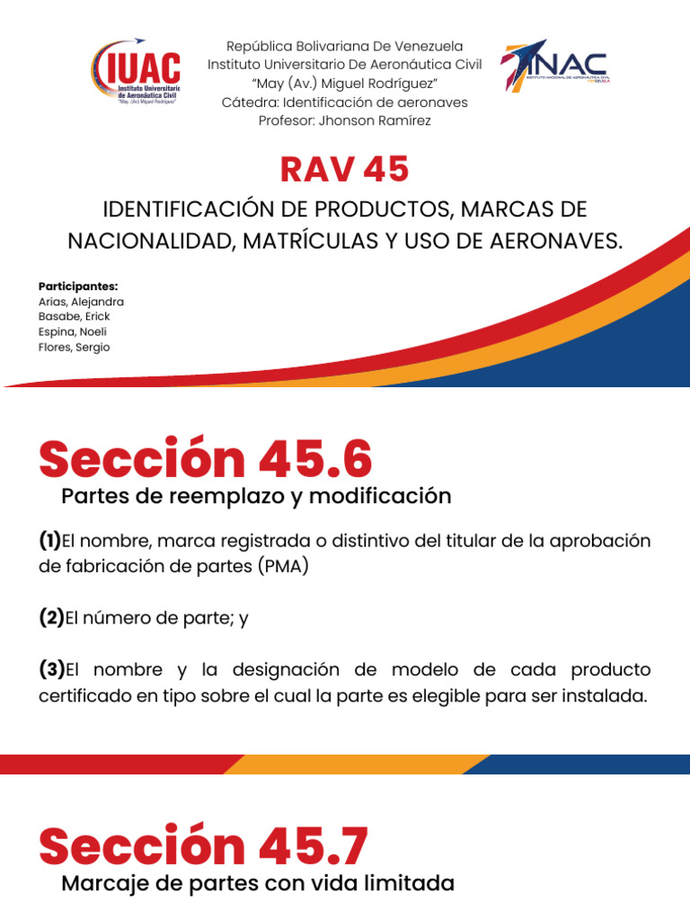 RAV 45 Identificación de Aeronaves | PDF | Aeronave