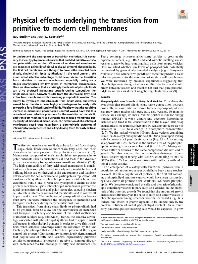 physical effects underlying the transition from primitive to modern ...