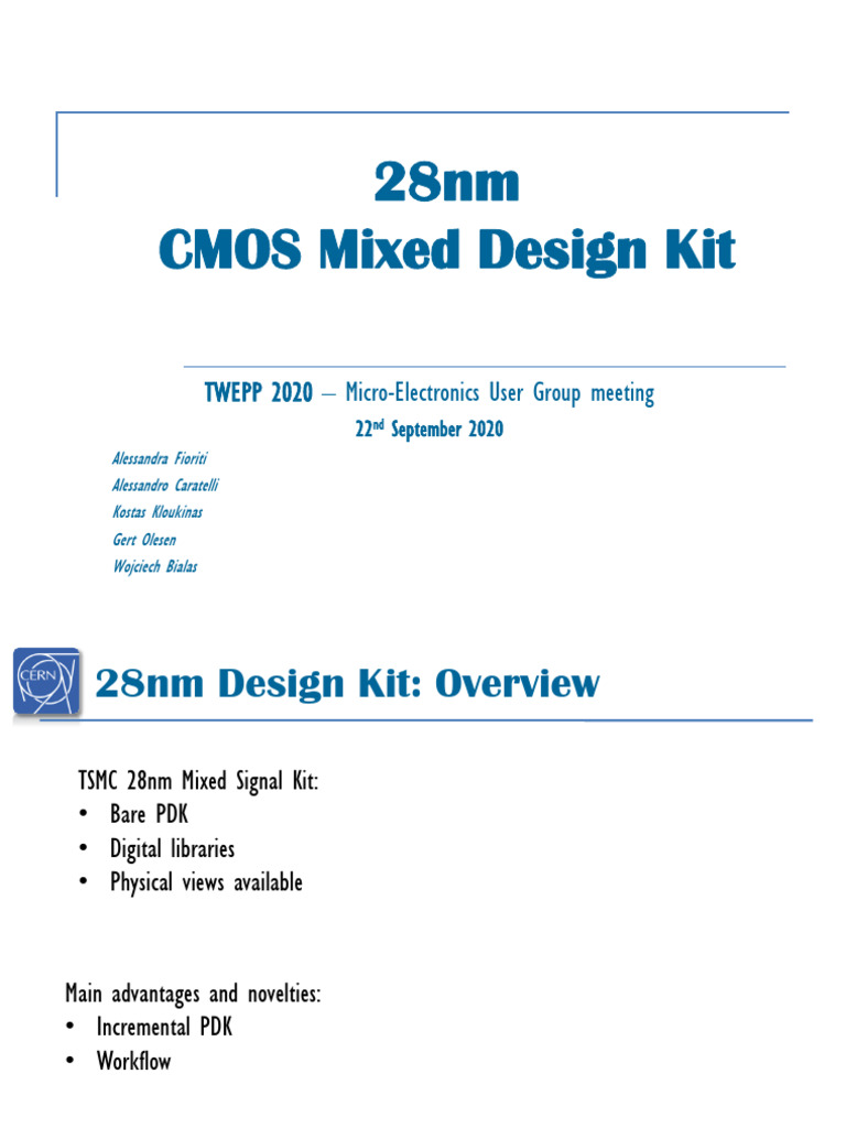 28nm CMOS Mixed Signal Design Kit | PDF | Semiconductor Device ...