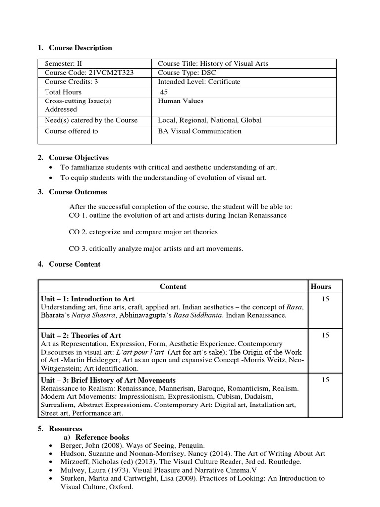 History of Visual Art | PDF | Aesthetics | The Arts