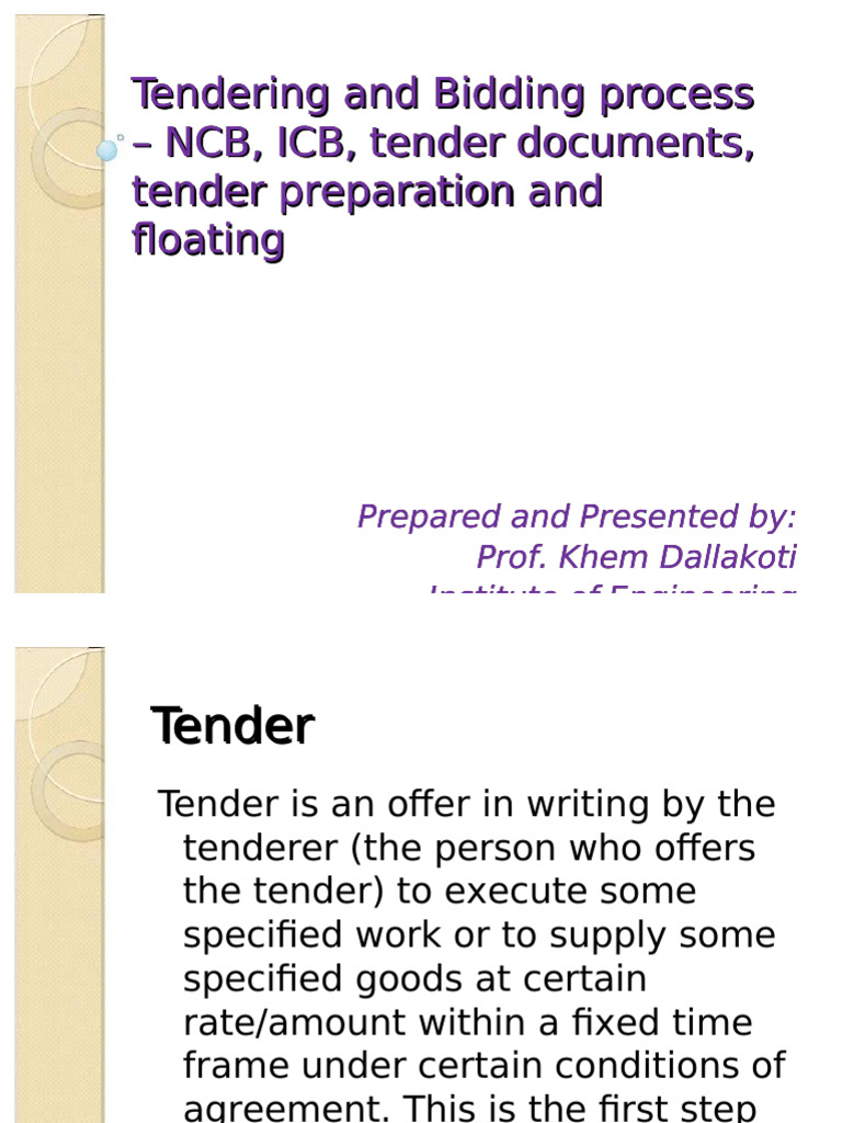 Tendering & Bidding in India | PDF | Auction | Business
