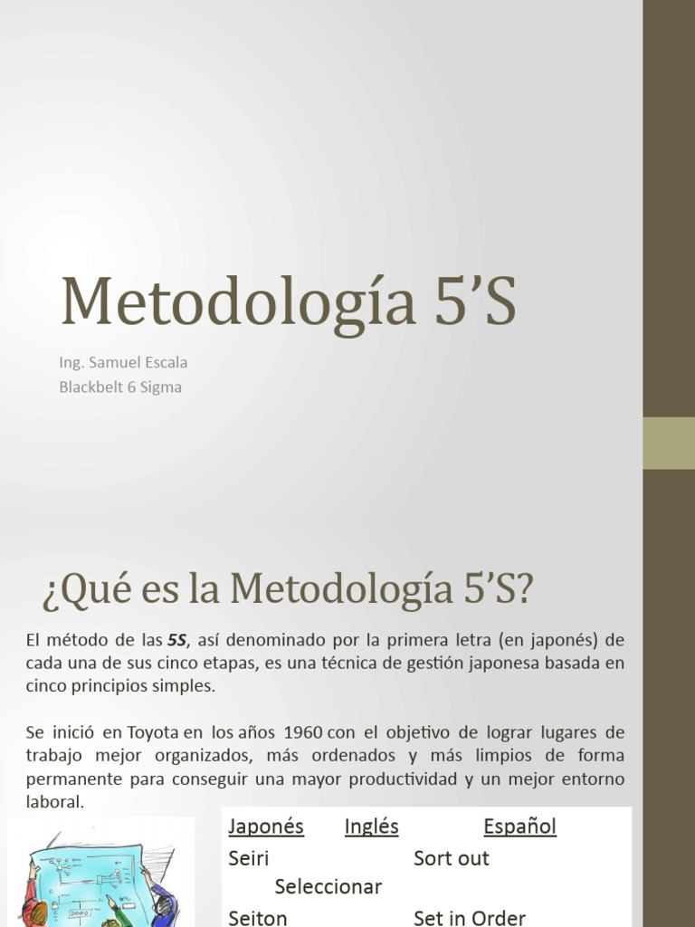 Metodología 5'S: Ing. Samuel Escala Blackbelt 6 Sigma | PDF | Business