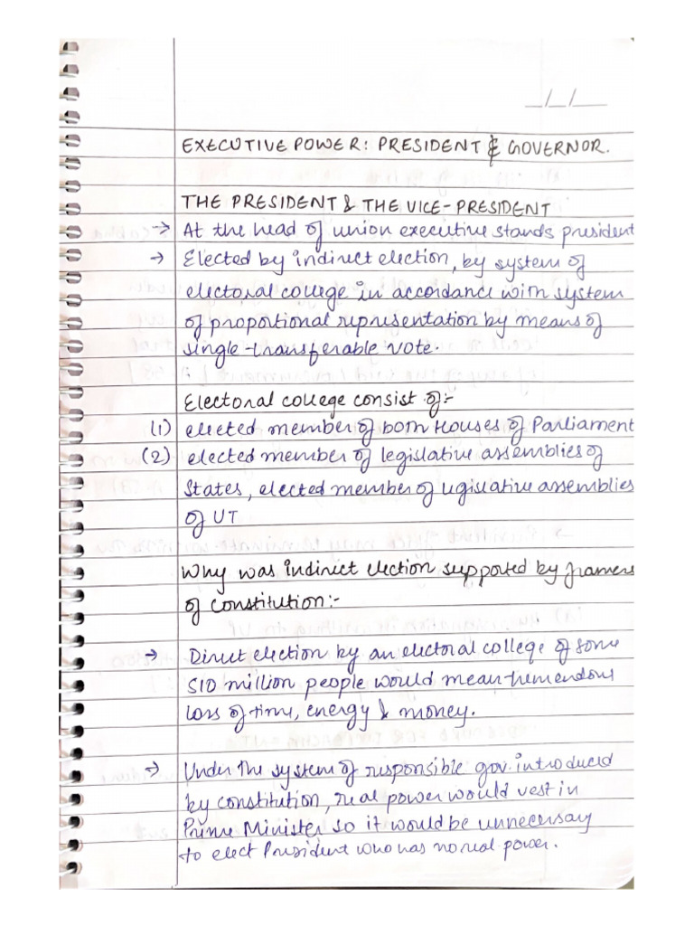 Executive Power President and Governor | PDF