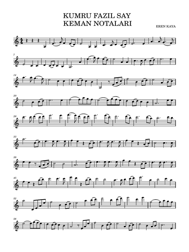 Kumru Ballad Sheet Music for Piano | PDF