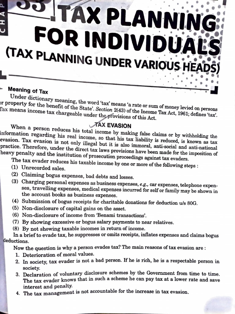 Tax Avoidance and Tax Evasion | PDF | Taxes | Tax Avoidance