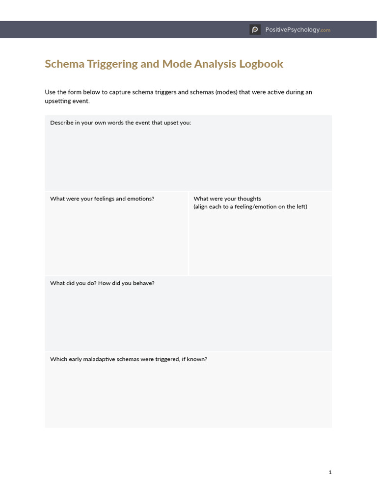 Schema Triggering and Mode Analysis Logbook | PDF | Self-Improvement