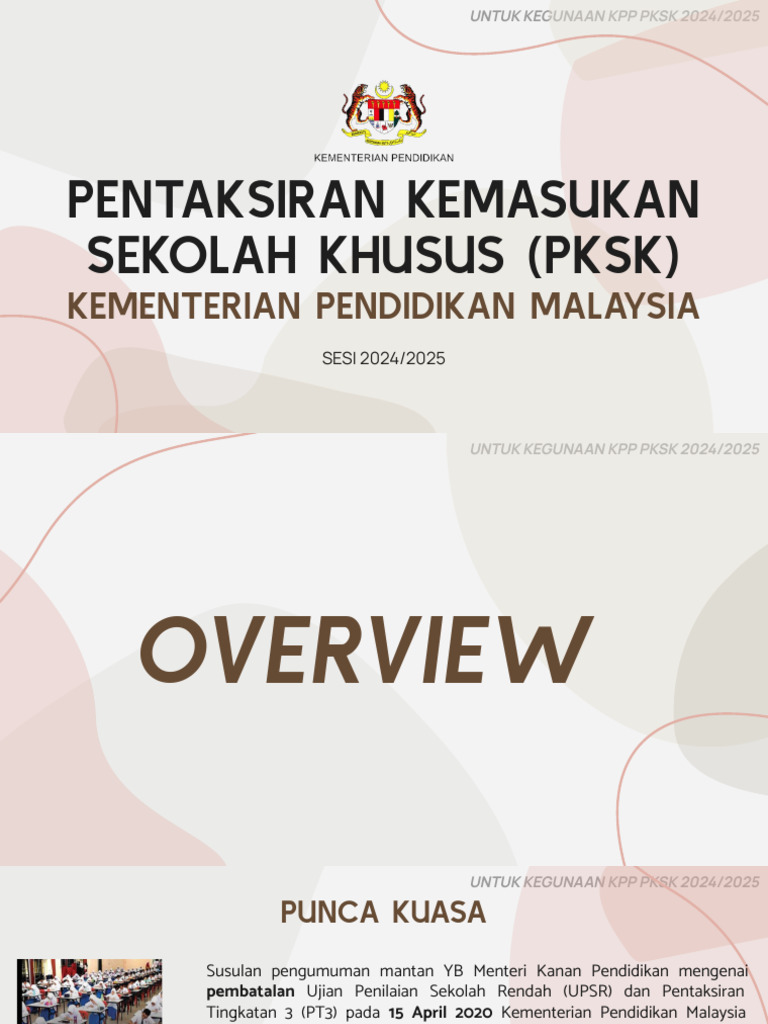 Taklimat KPP Edaran JPN - Overview PKSK 2024 | PDF