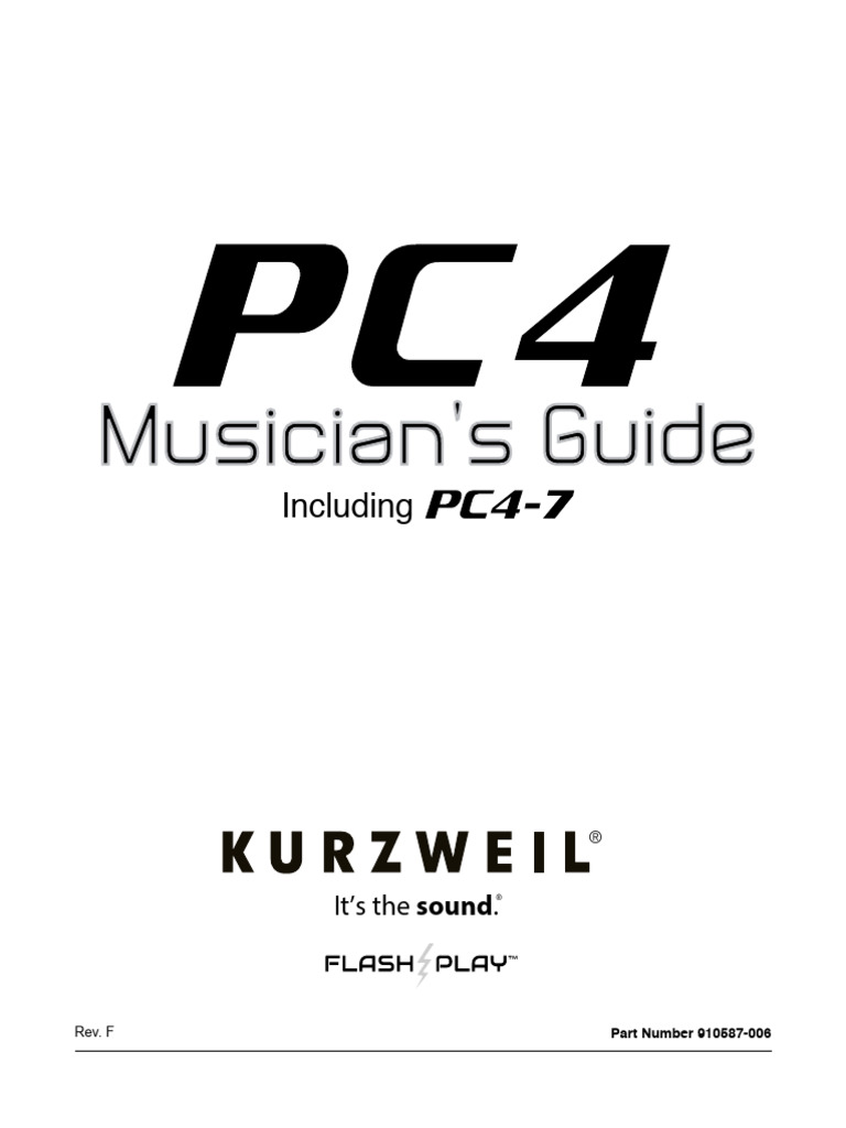 Kurzweil Pc4 Musicians Guide Rev F Pdf Ac Power Plugs And Sockets Electrical Engineering 