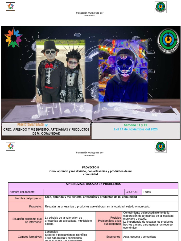 PLANEACION MULTIGRADO SEMANA 11 y 12 Del 6 Al 17 DE NOVIEMBRE | PDF