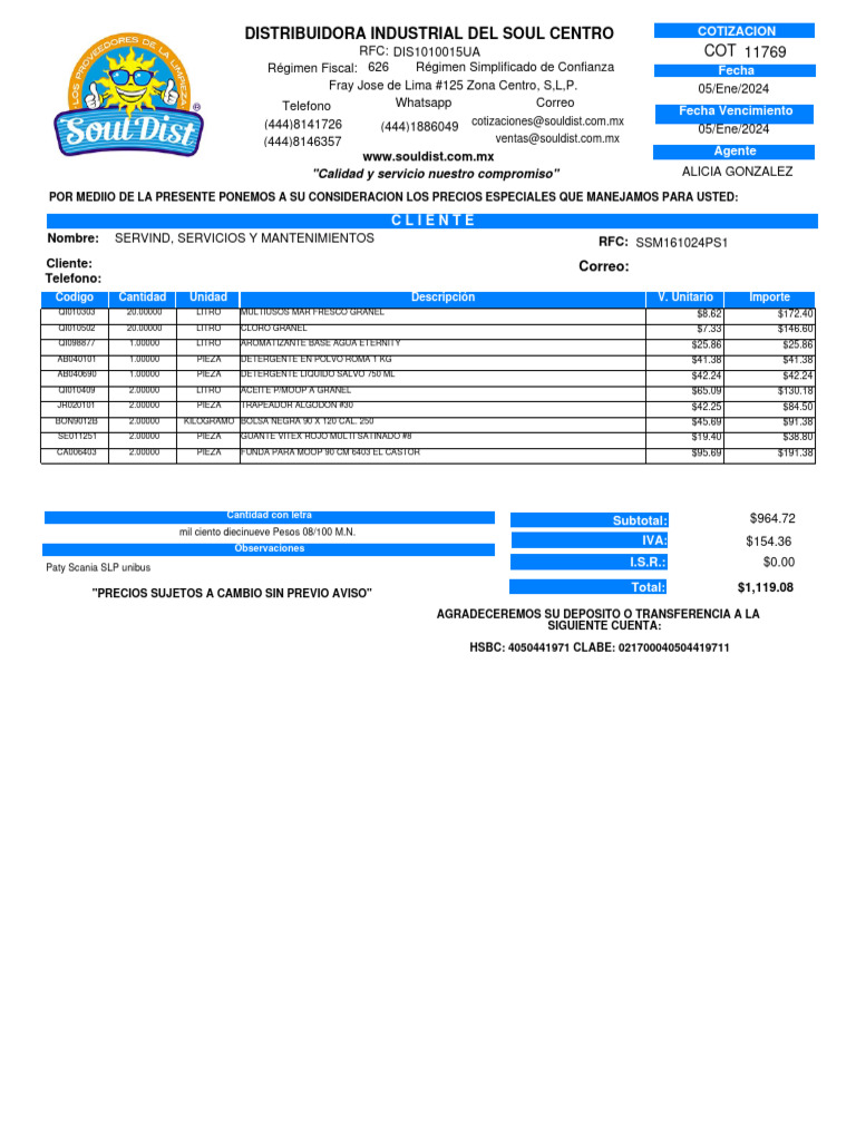 Cotización COT 11769 | PDF