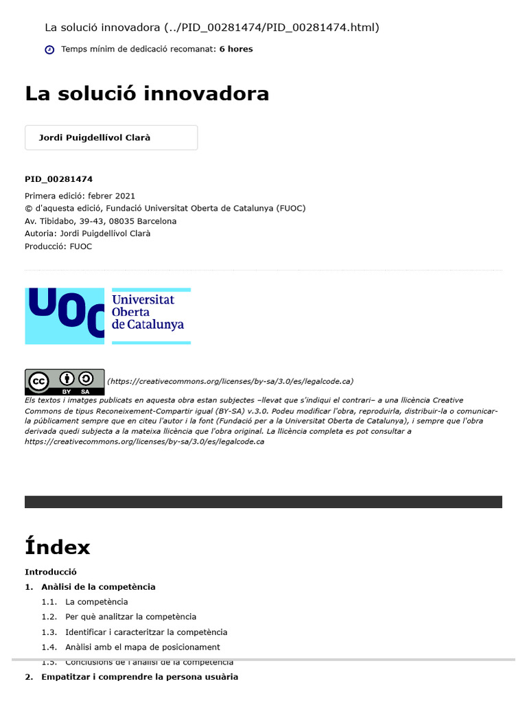 Mòdul 3. La Solució Innovadora | PDF