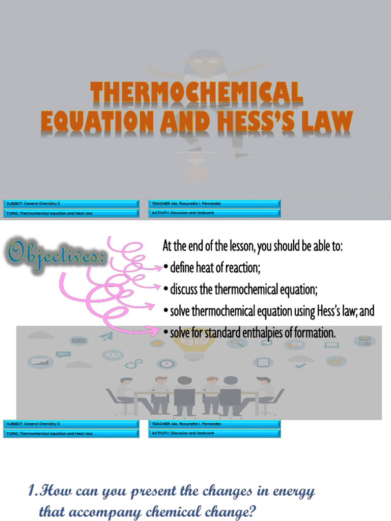3 - Thermochemical Equation & Heat Reaction | PDF | Unit Processes ...