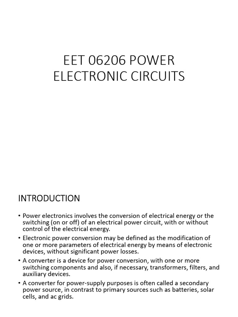 Eet 06206 Handout | PDF | Rectifier | Power Inverter