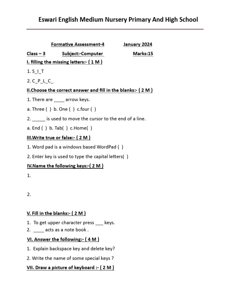 Class 3 Computer | PDF