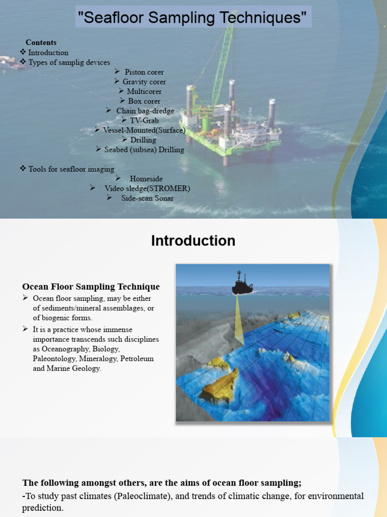 Seafloor Sampling Techniques | PDF | Dredging | Seabed