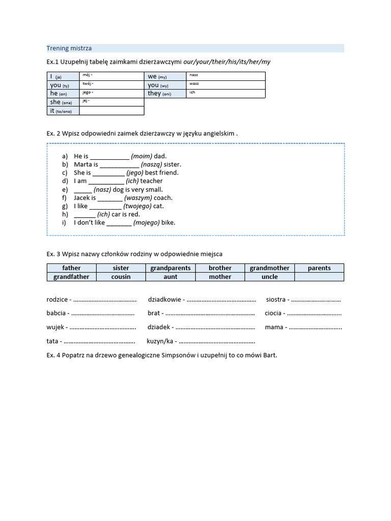 U2 - Lesson 1 - My Family | PDF | Characters Created | Works