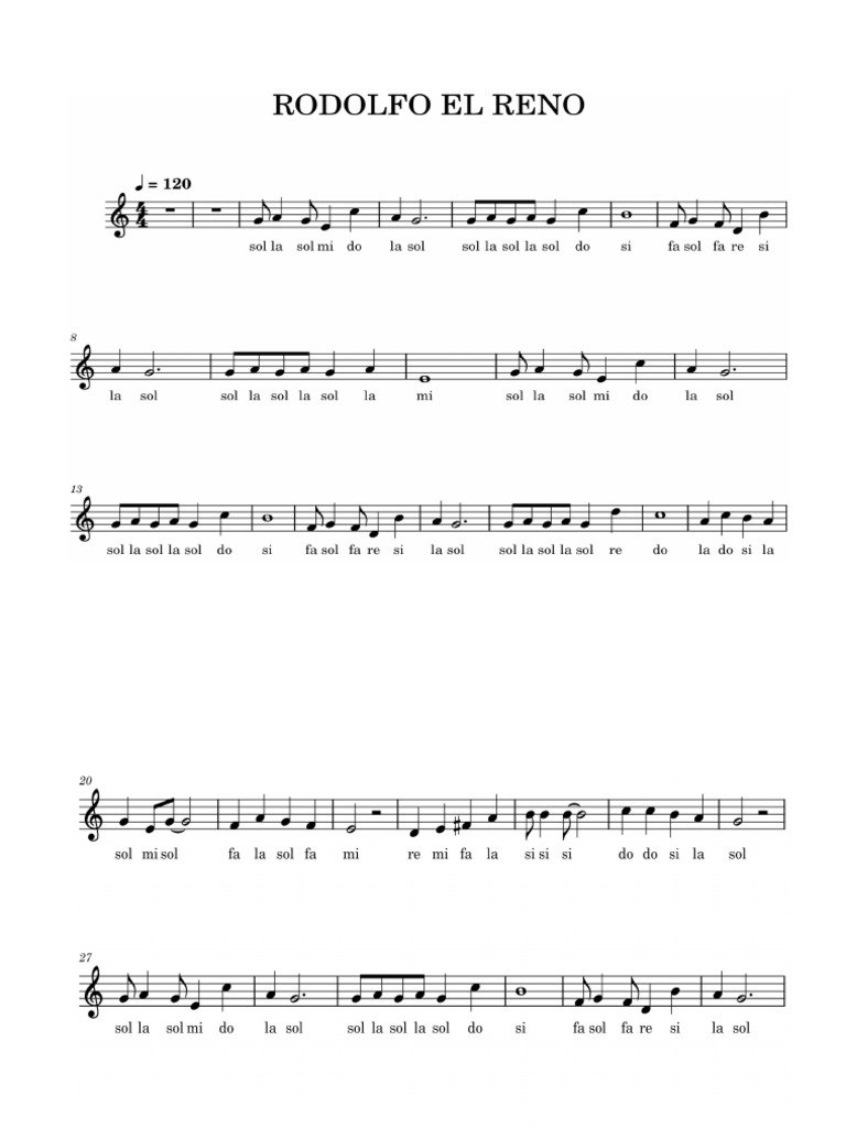 Paritura Rodolfo El Reno | PDF
