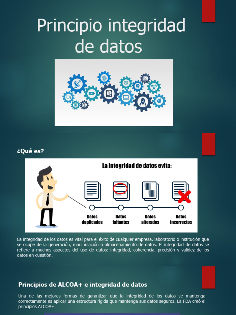 PRINCIPIO INTEGRIDAD DE DATOS | PDF | Laboratorios | Calidad (comercial)