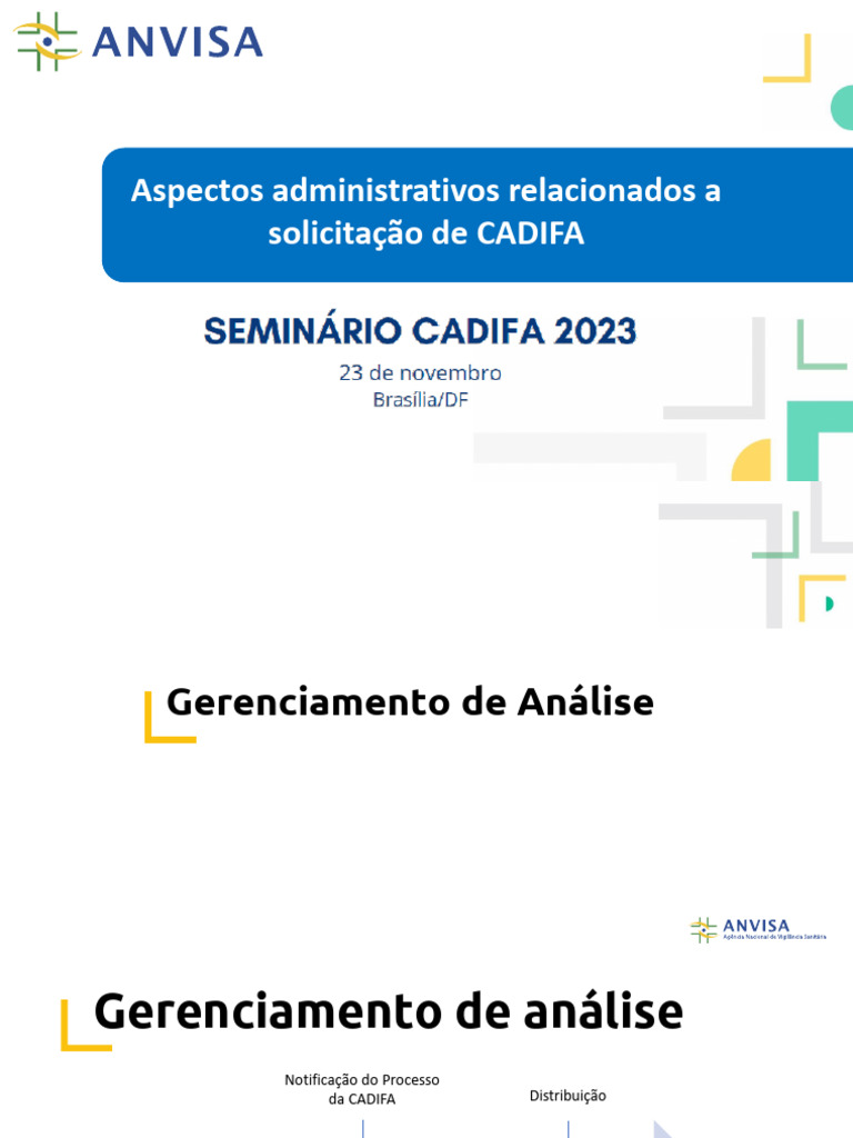 Seminario Cadifa 2023 - Aspectos Administrativos | PDF | Farmacêutico ...