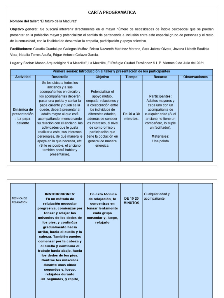 CARTA PROGRAMÁTICA EQUIPO 1 (1) (1) | PDF