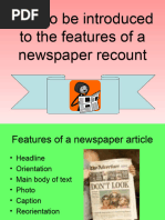 Key Features of Newspaper Articles | PDF