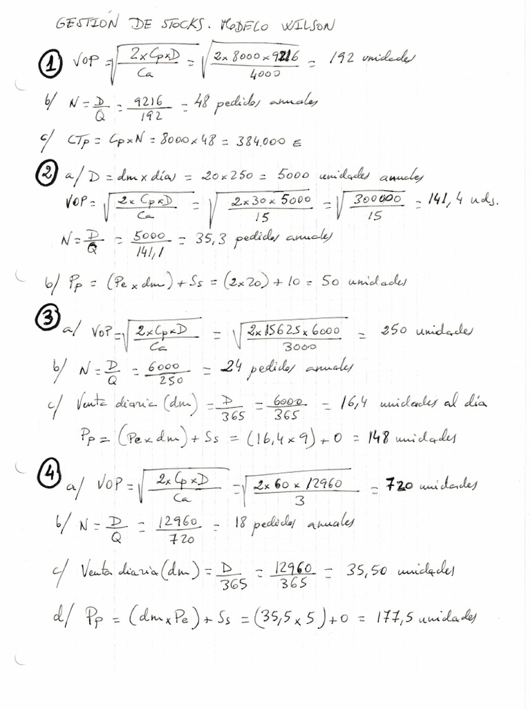 Solución Modelo Wilson | PDF
