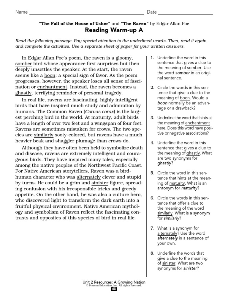 Themes in Poe's Usher and Raven | PDF | The Raven