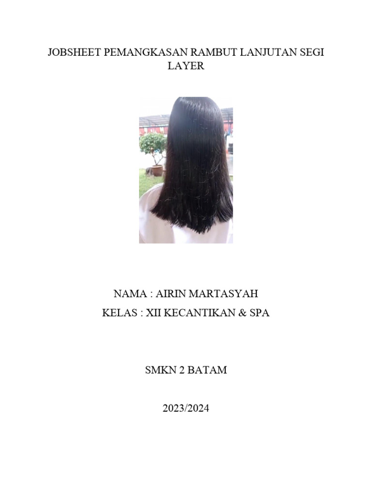 Jobsheet Pemangkasan Rambut Lanjutan Graduasi Airin | PDF