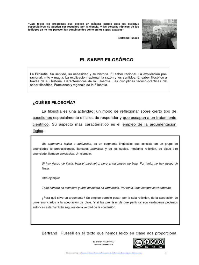 El Saber Filosófico | PDF | Conocimiento | Immanuel Kant