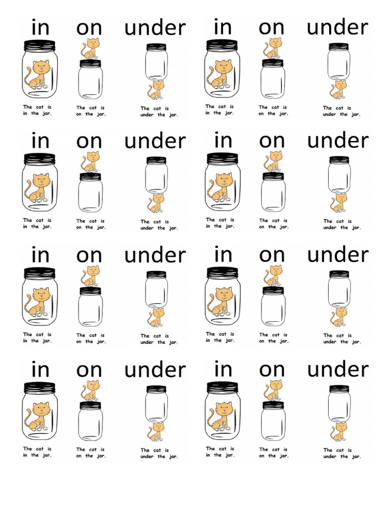 In, On, Under - Grammar | PDF