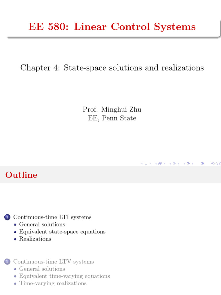 4 State Space Solutions Pdf Eigenvalues And Eigenvectors Matrix Mathematics