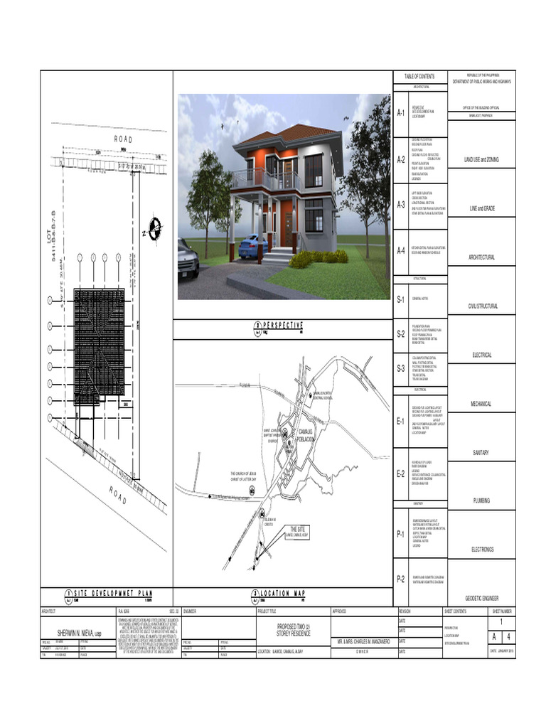 Manzanero Architectural Plan | PDF | Structural Engineering | Building Engineering